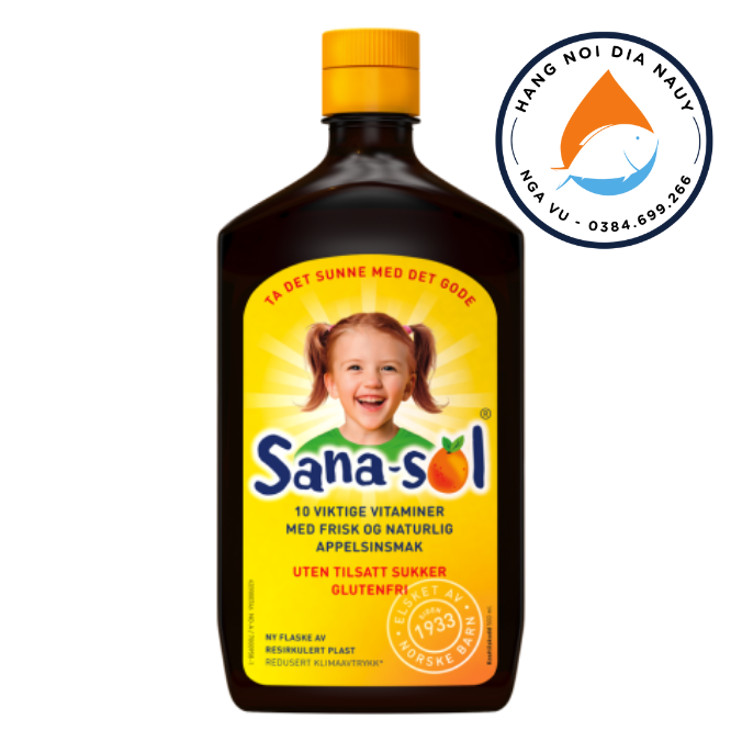 Vitamin và khoáng chất dạng nước SANASOL cho trẻ từ 3 tuổi nội địa Nauy ...